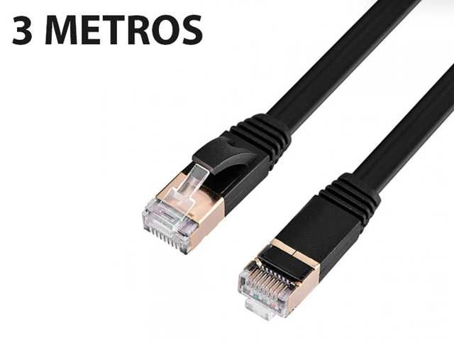PATCH CORD CABLE DE RED CAT 8 BLINDADO 3 MTS / NEGRO / 3 METROS ...