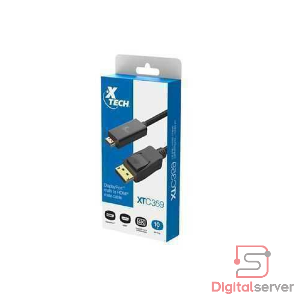 CABLE DE VIDEO XTECH CON CONECTOR DISPLAY PORT A HDMI / 4K / XTC-359 / ...
